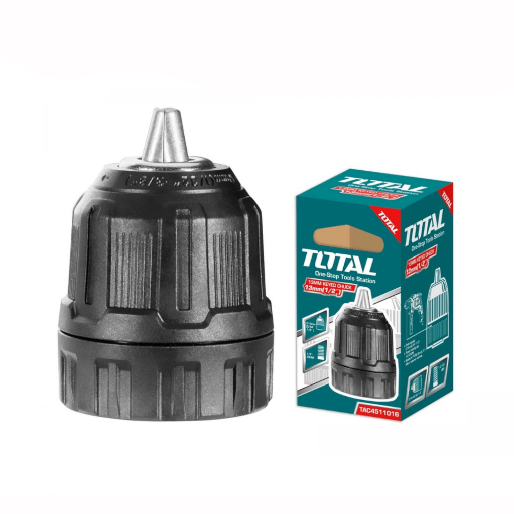 Total 10mm/13mm Key Chuck With Adaptor Keyless Chuck Head Metal Drill ...