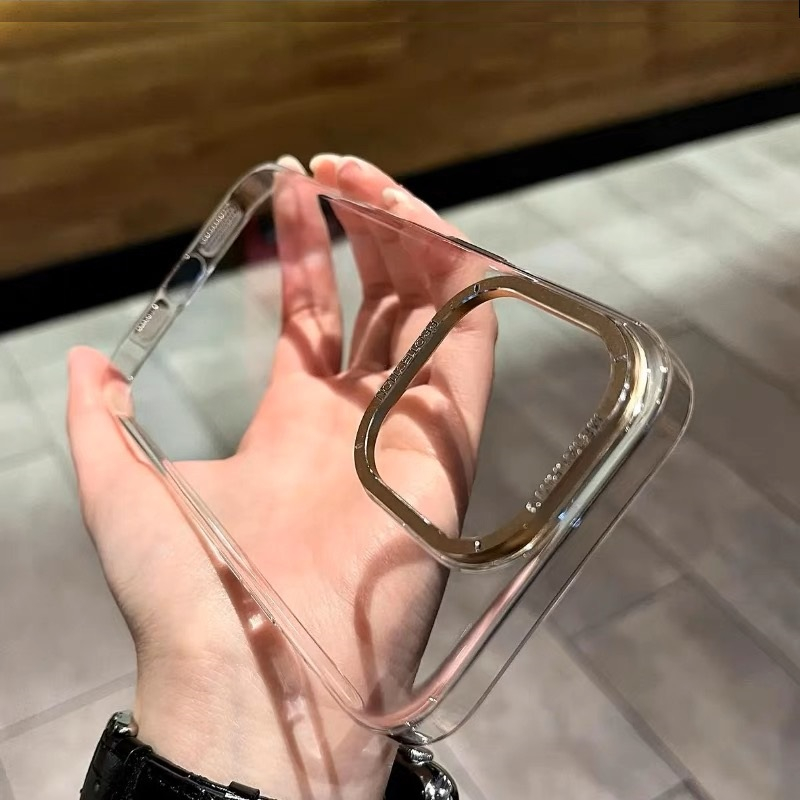 Sarung Telefon Keras Ultra Nipis dan Telus Mewah dengan Bingkai Kamera ...