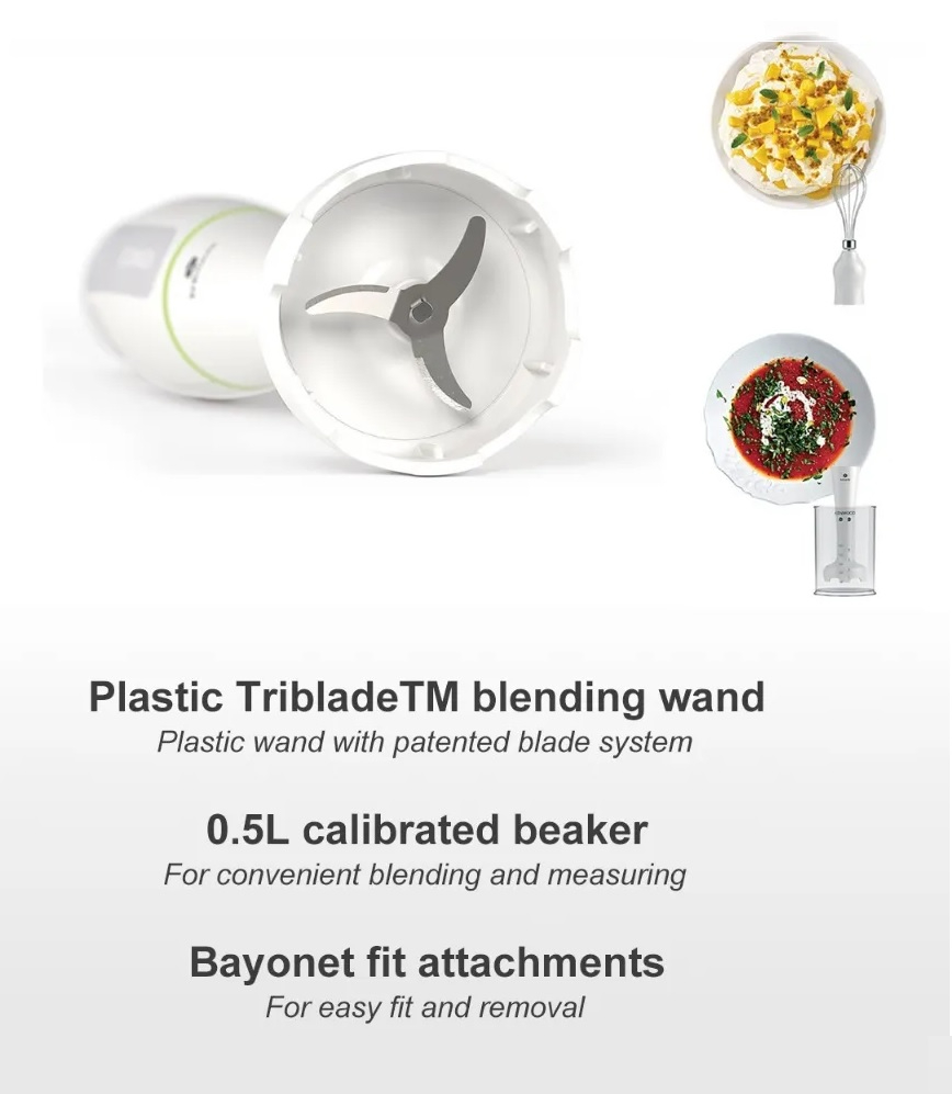 Kenwood Hand Blender Triblade (600W) HDP102WG | Shopee Malaysia