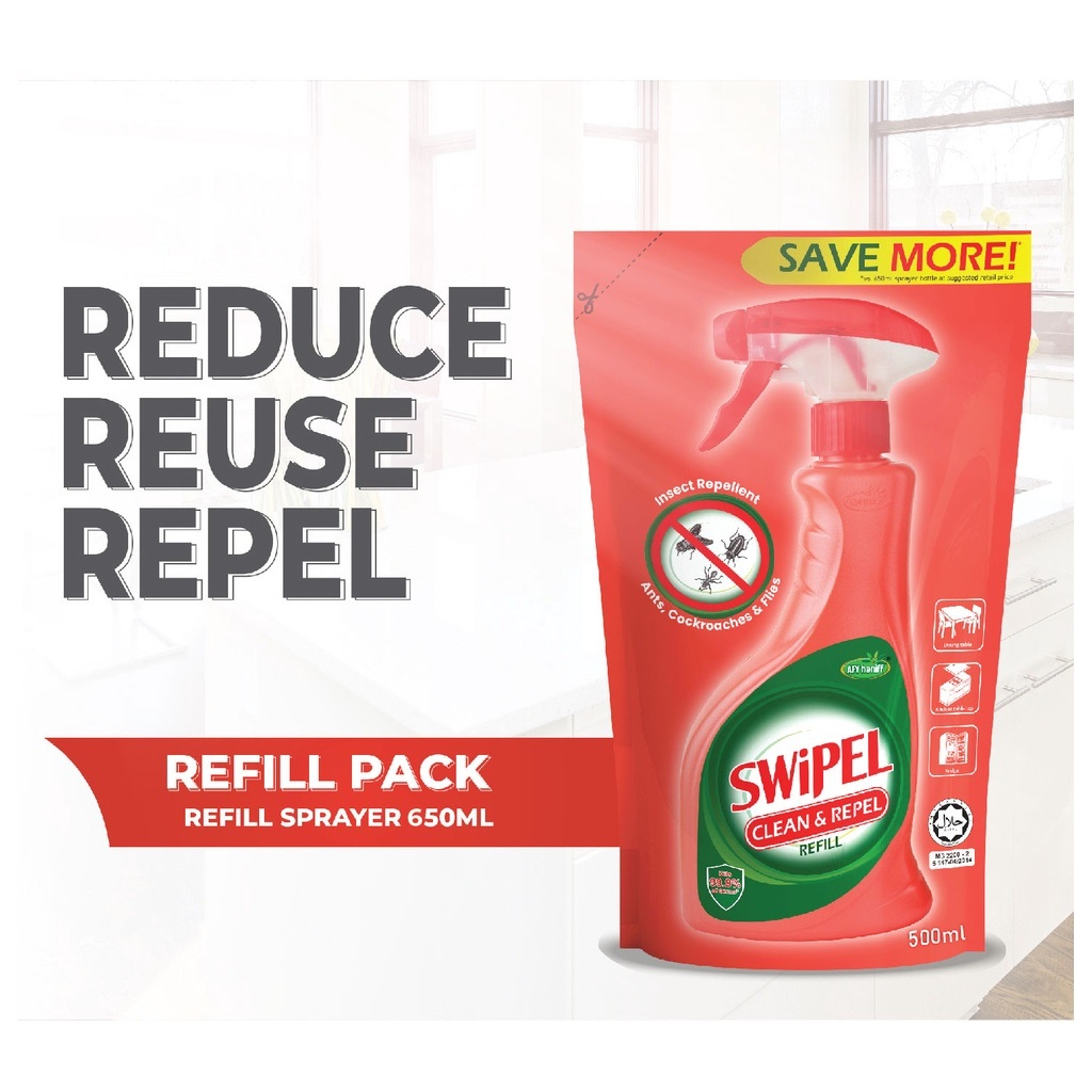 SWiPEL® Serai Wangi Refill Pouch 500ML Afy Haniff Isian Semula Halau ...