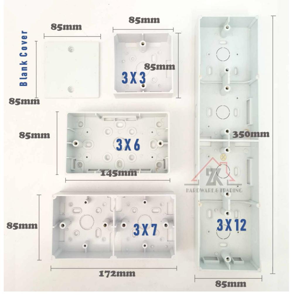 Electrical PVC Base Box Wall Mount Nut Box Switch Bottom Switch Socket ...