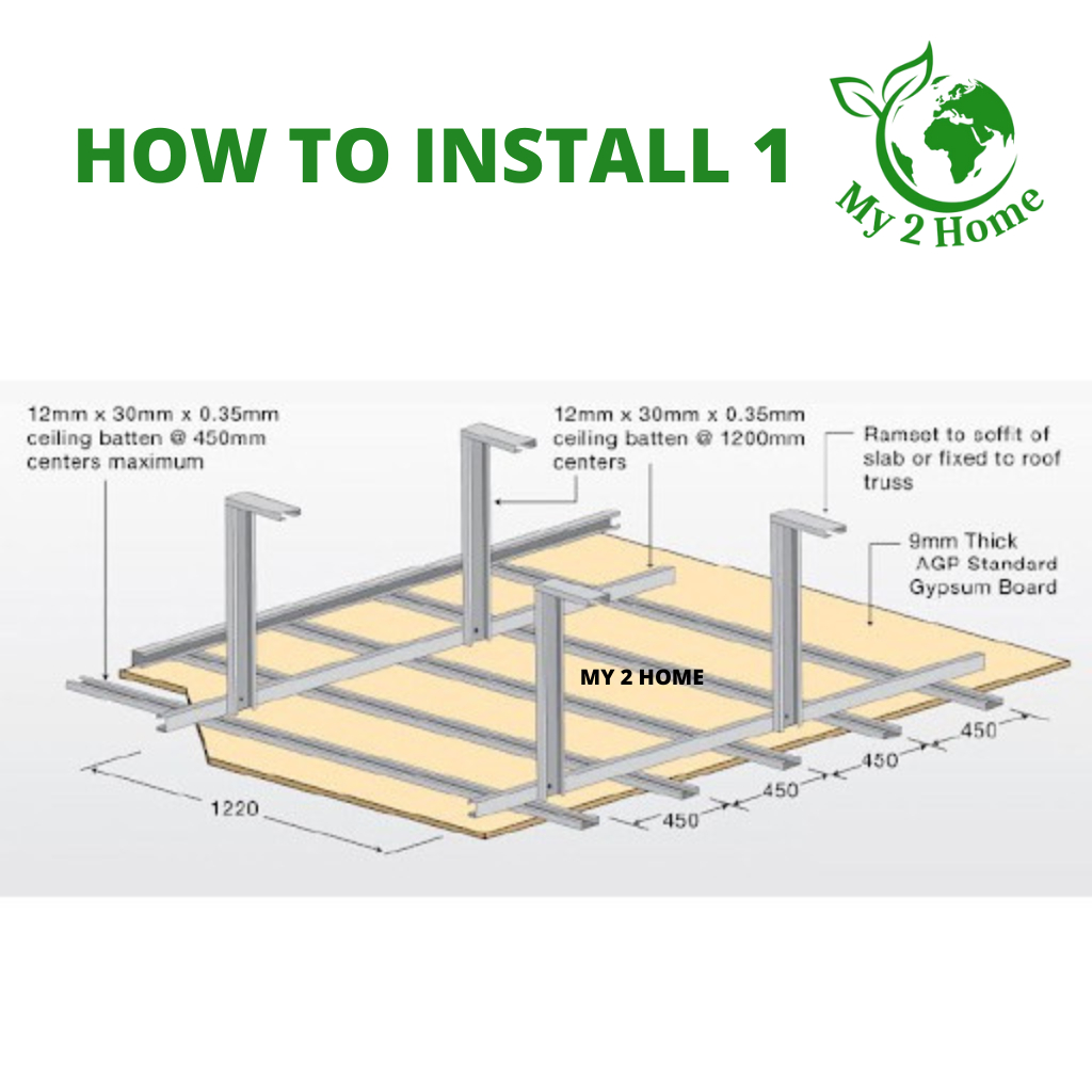 6 Feet/Kaki c channel (Ceiling)/ Besi Ceiling / Besi Siling Gantung ...