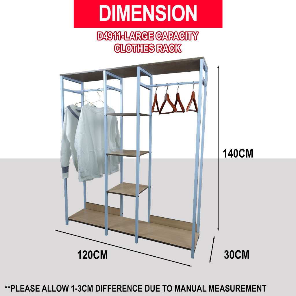 QuickBuy Large Capacity Clothes Rack Wardrobe Creative Multipurpose ...