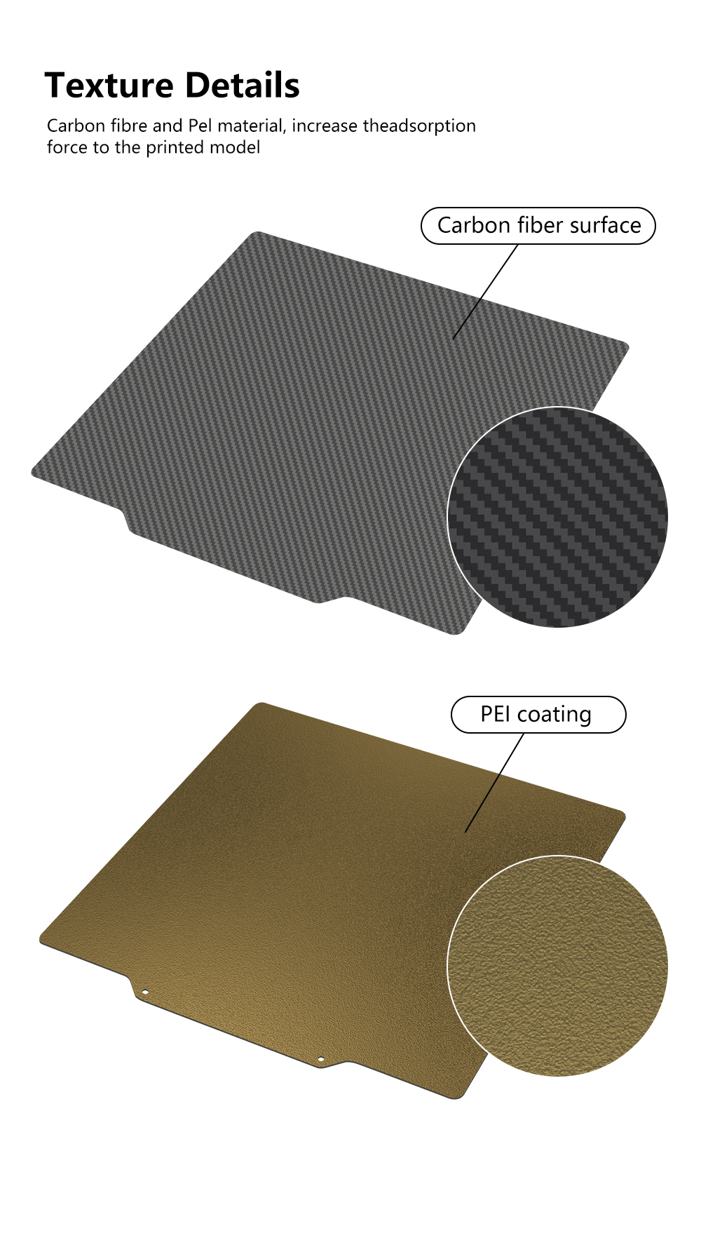 Double Sided Texture PEI + PET / PEI + PEO Magnetic Steel Sheet Build ...