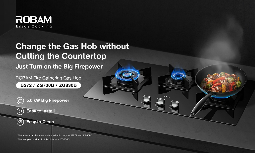 ROBAM Fire Gathering Gas Hob ZG830B | Shopee Malaysia