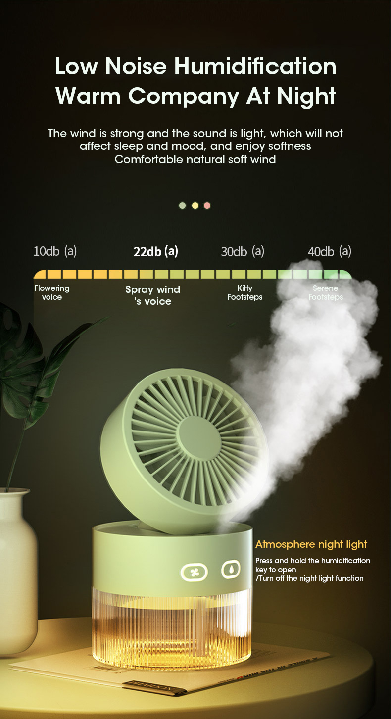 Swiss Thomas Mini USB fan strong wind 3in1 folding nano spray ...
