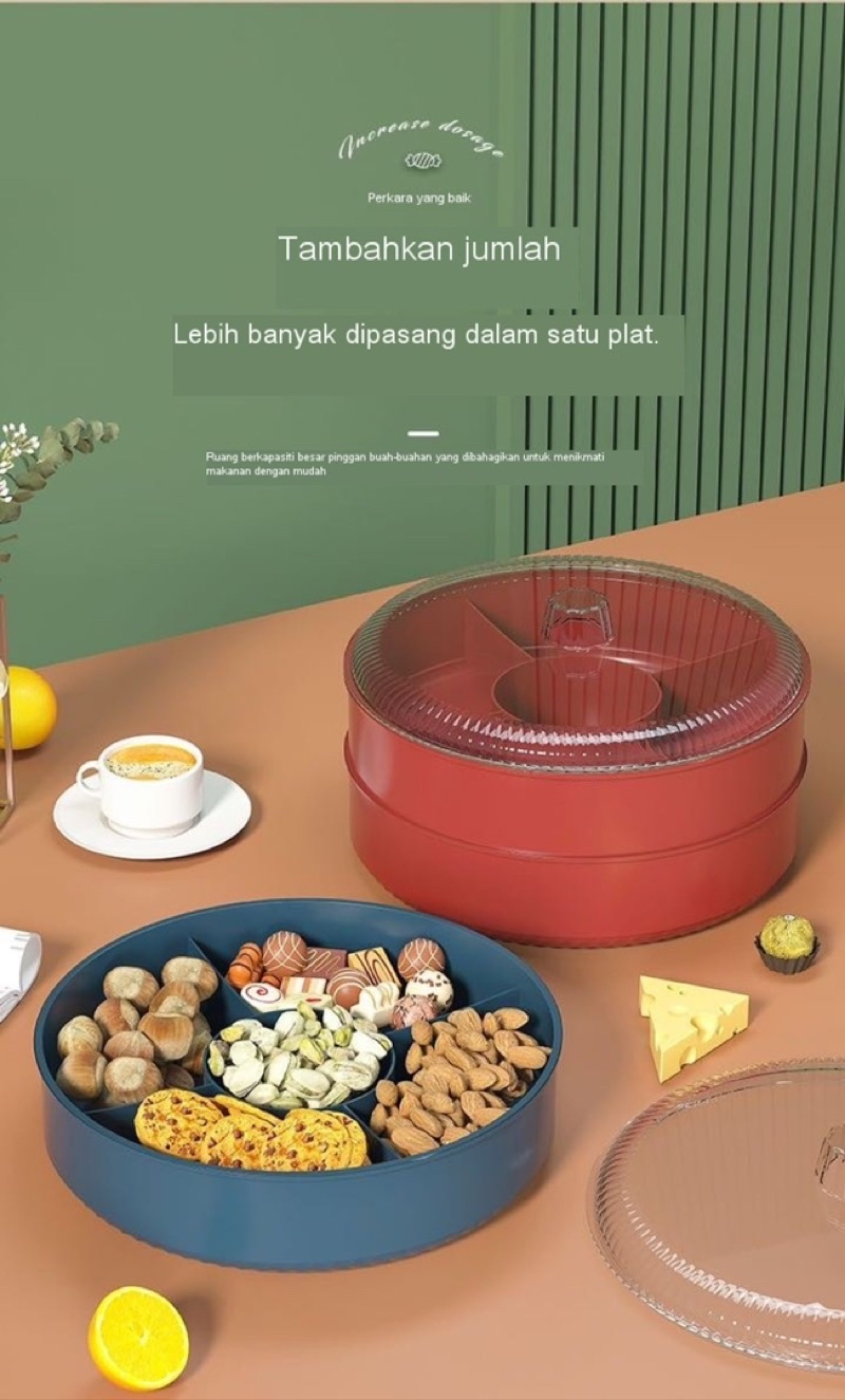 5 in 1 Snack Food Storage With 5 Compartments Set Bekas Kuih Raya ...