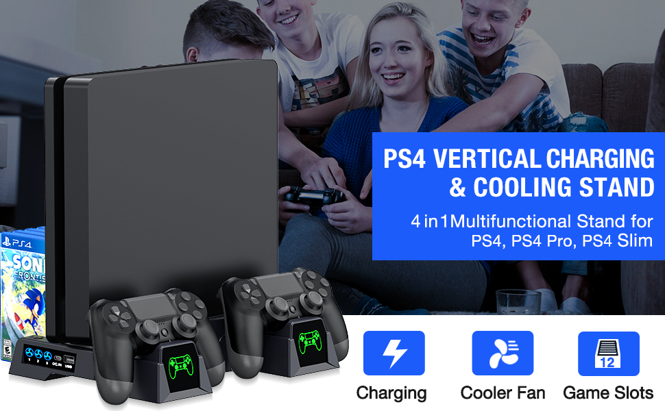 PS4 Multifunctional Cooling Fan Charging Stand & Cooling Stand with ...