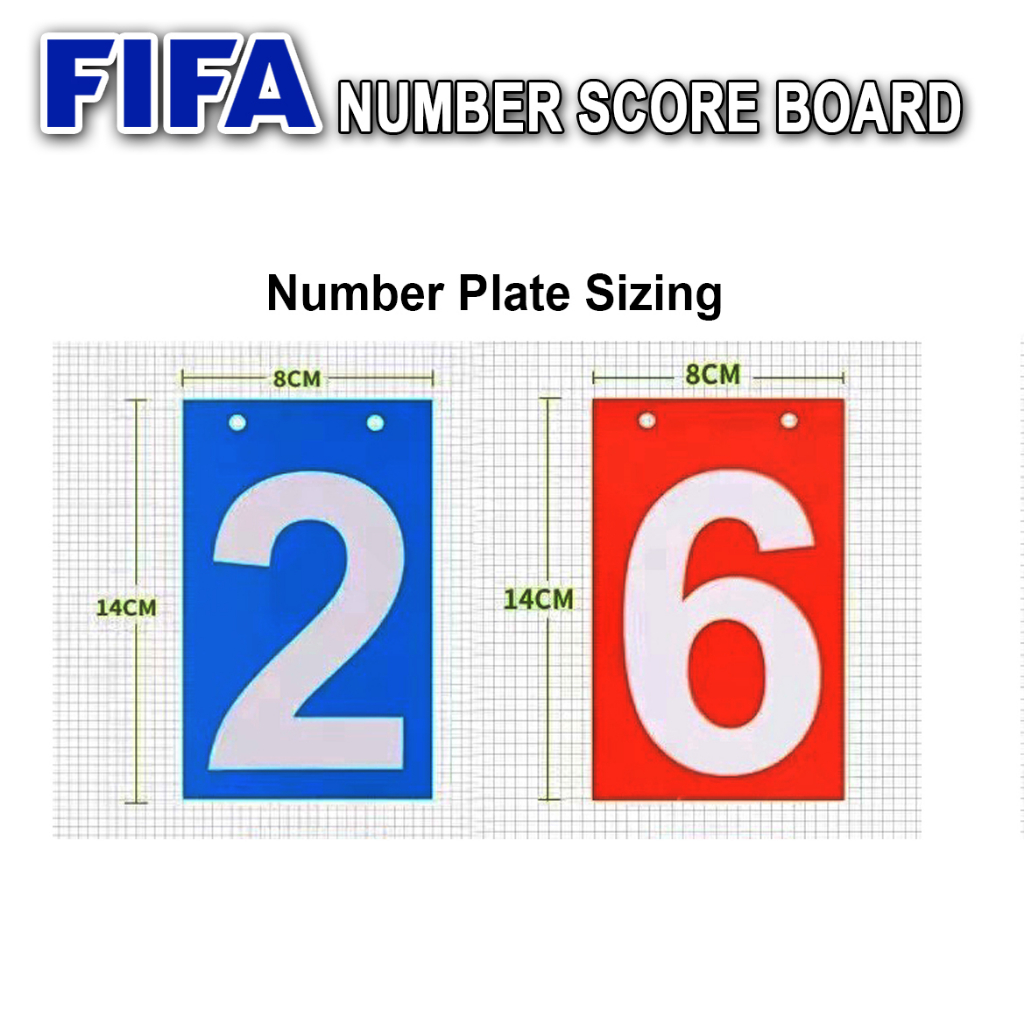FIFA Premium Sports 4 6 Digit Number Flipping Scoreboard Sport Soccer ...
