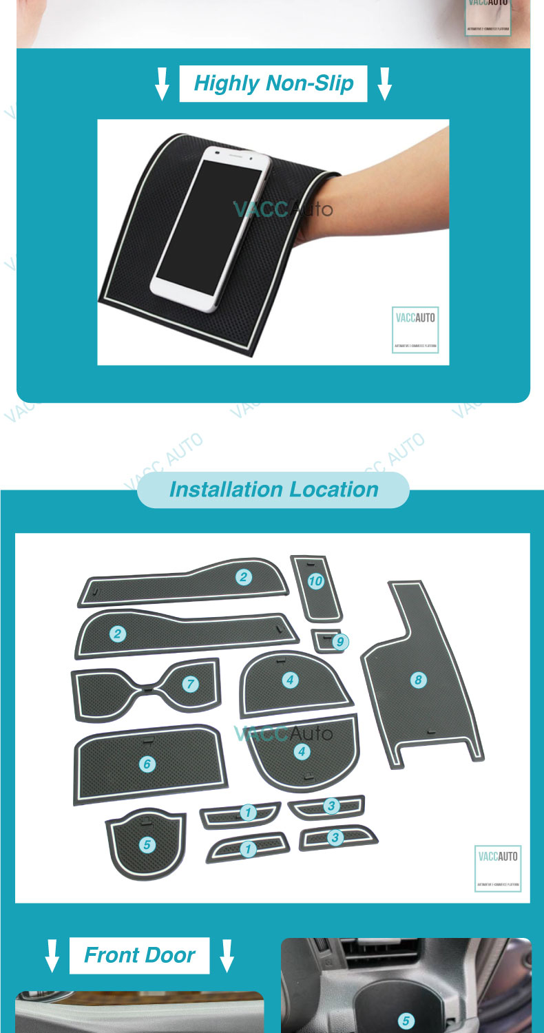 Honda Jazz Fit GK GK5 T5A 3rd Rubber Mat Car Interior Slot Mat 2014 ...