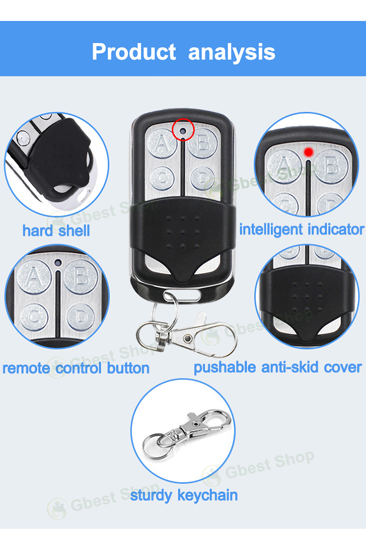 330MHz 433MHz 5326 Autogate Controller 4 Channel Door House Remote ...