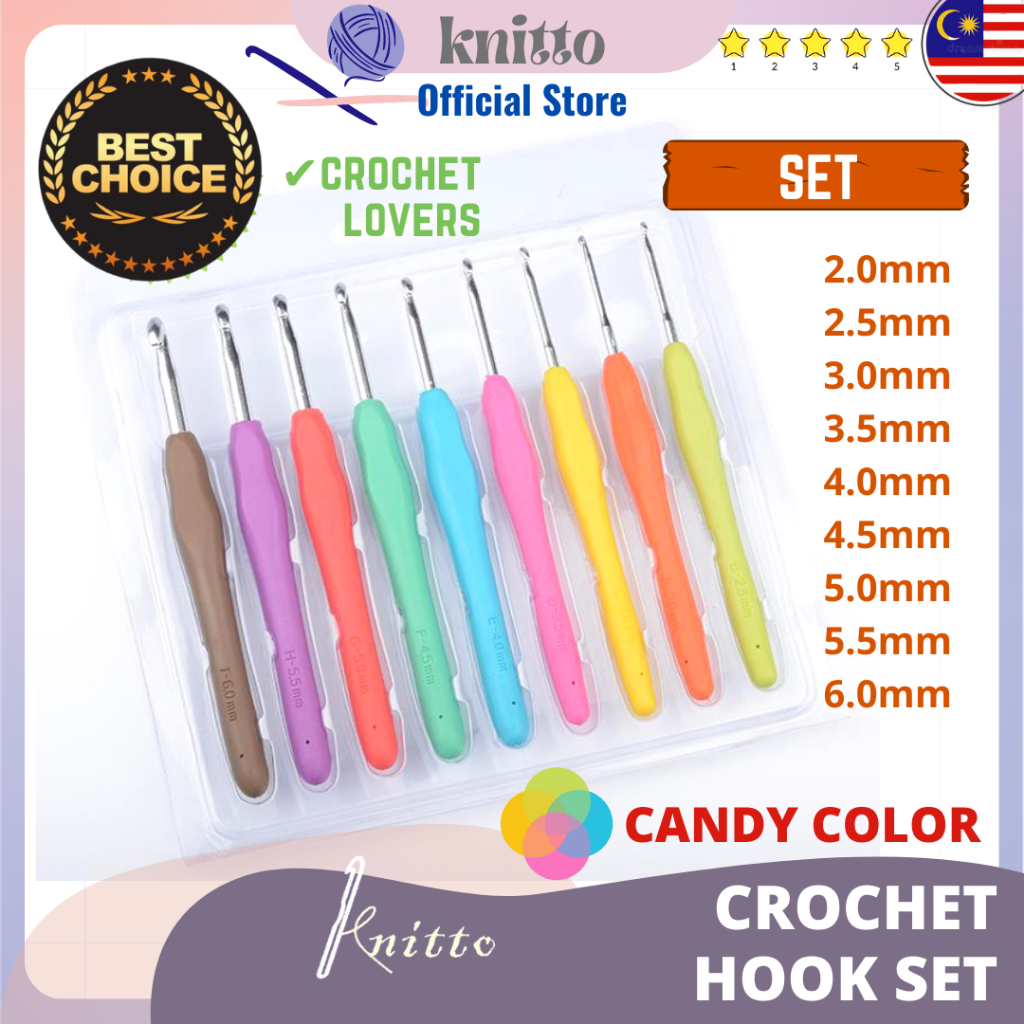 SKC Crochet Hook Soft Handle Knitting Hook Yarn Knitting Amigurumi ...
