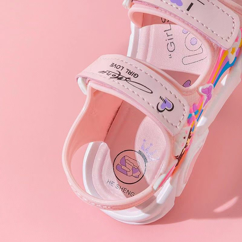 BCT-Girls Sandals Fashion Soft Sole Non-Slip Children Shoes Sandal Perempuan Tapak Lembut Kasut ...