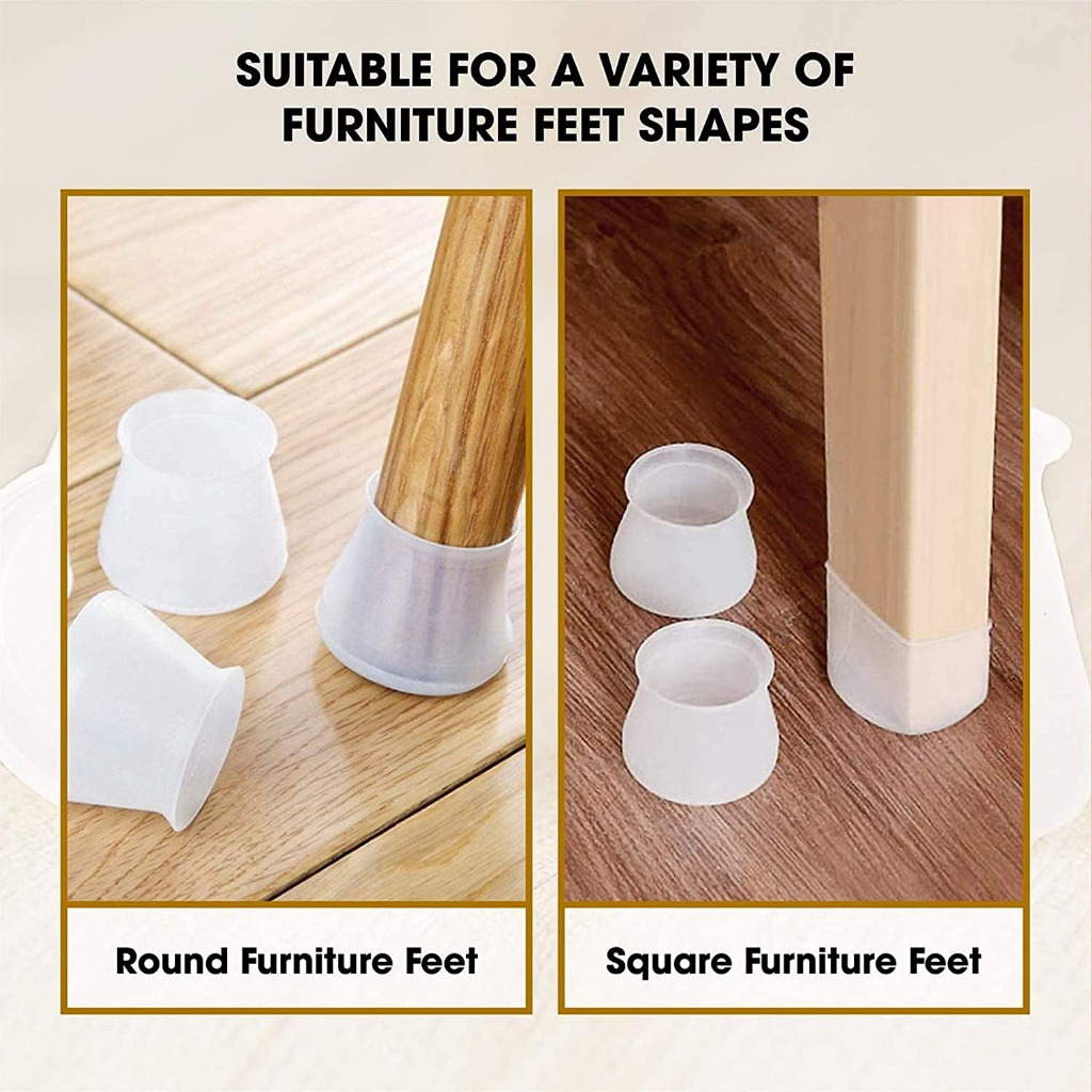 Chair Leg Protectors Cover, Table Chair Leg Mat Non Slip Table Chair ...