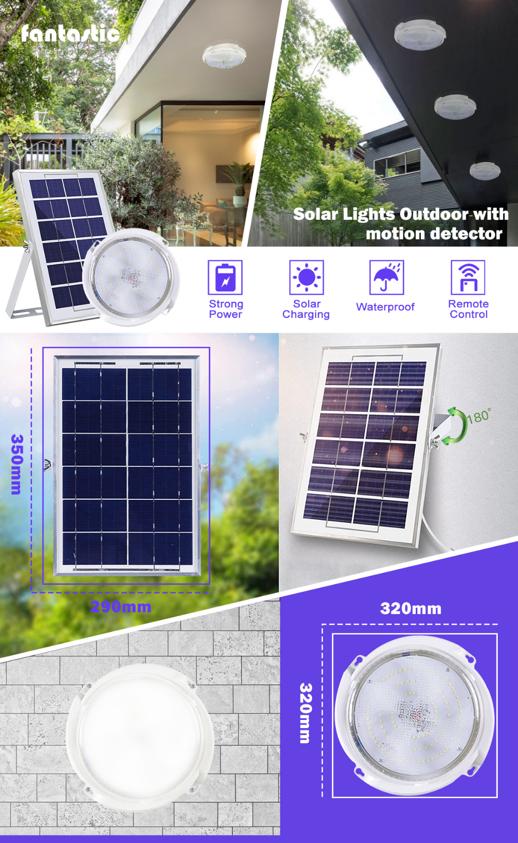 Solar Lamp Indoor 500W LED Solar Ceiling Light Bedroom Lighting Lampu ...