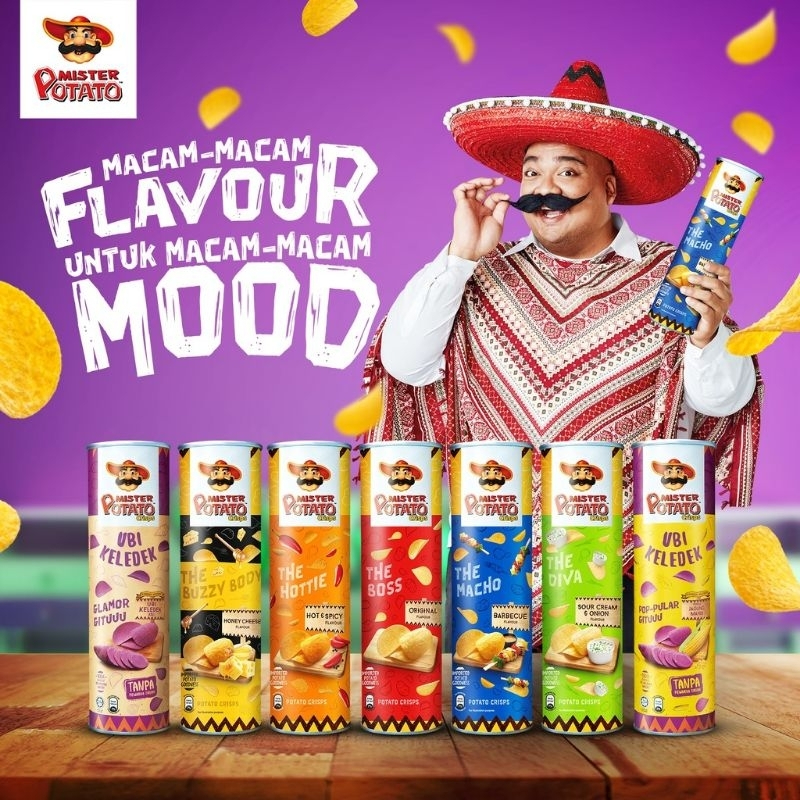 125g Mister Potato Crisps Chip [Barbecue/Original/Tomato/Honey Cheese ...