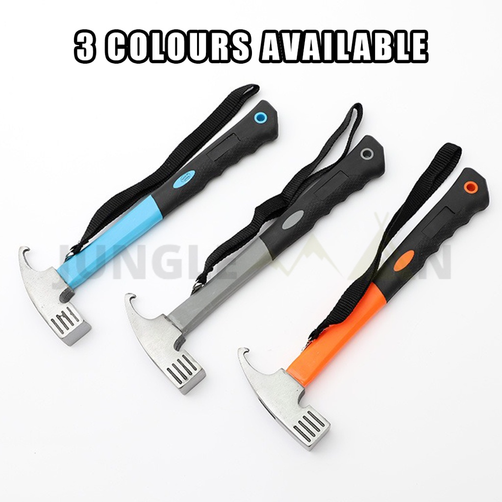JUNGLEMAN Camping Hammer Multi-purpose Peg Hammer Heavy Duty Tukul Besi ...