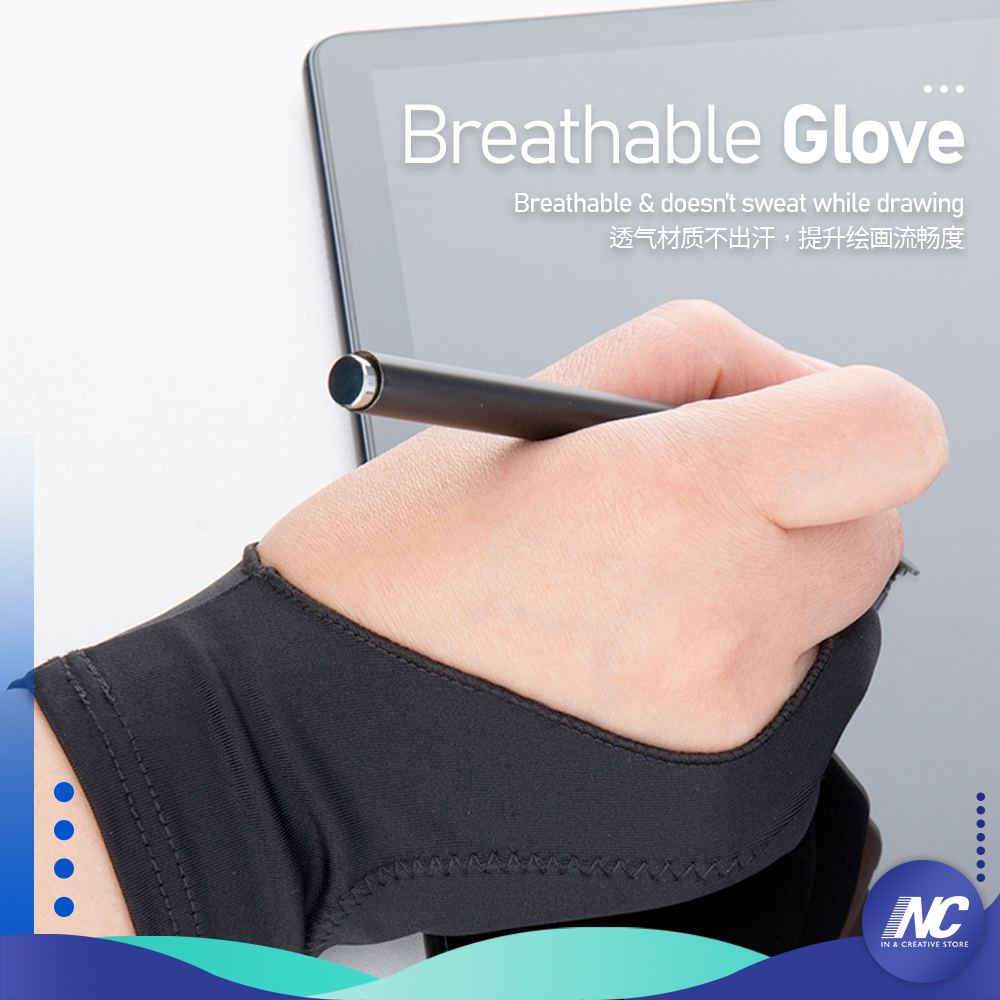 Palm Rejection Glove for Artists - Drawing Accessory for iPad, Wacom ...