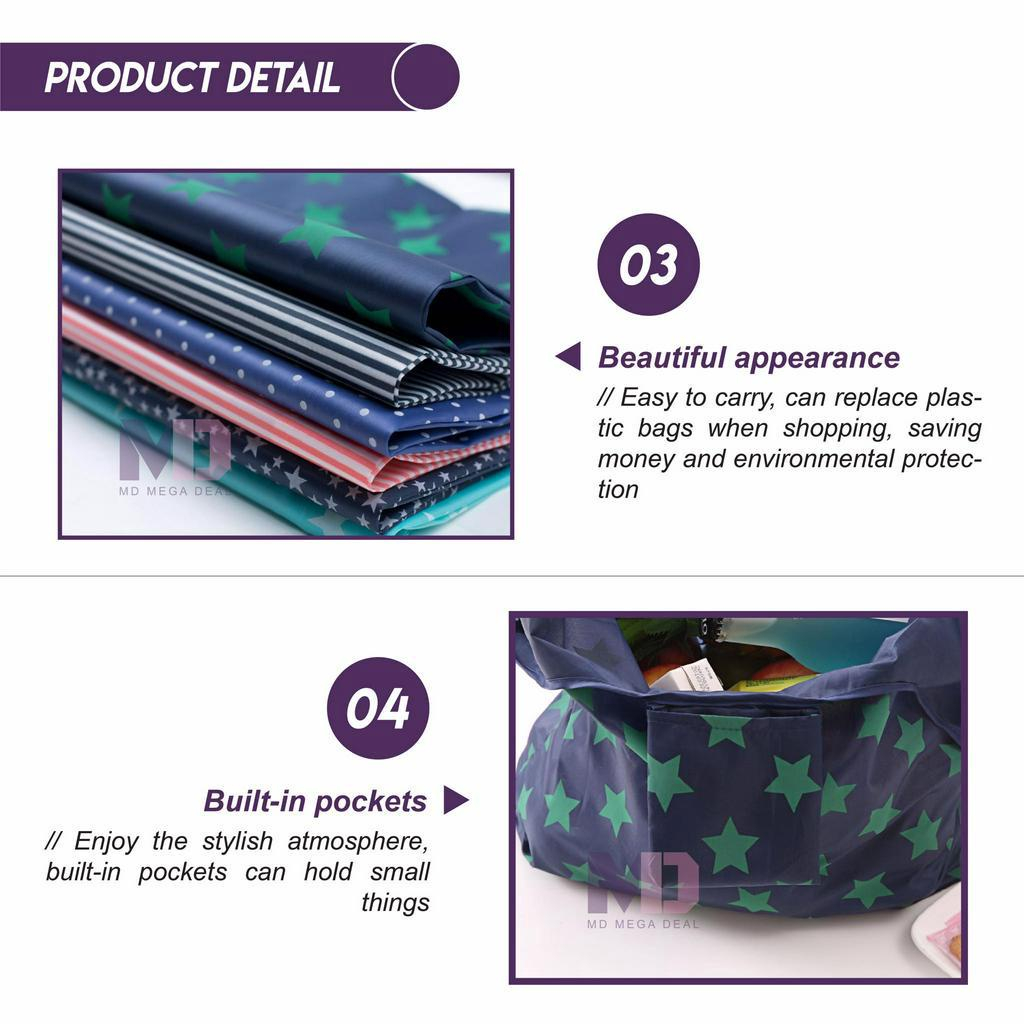 《Mega Deal》Folding Shopping Bag Eco Bag Simple Save Earth Travel Tote ...