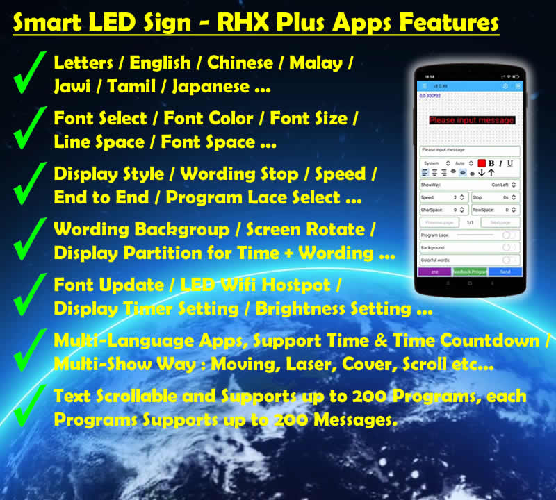 LED DISPLAY SIGN BOARD P10 Mobile App Wifi Outdoor Running Message Display SIGNBOARD Waterproof ...