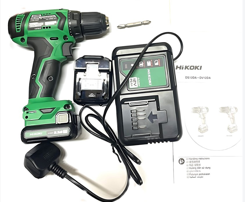 HIKOKI DS12DA 10.8 – 12V Peak Cordless Driver Drill DS12 / DS12D (2 Batteries, 1 Charger ...