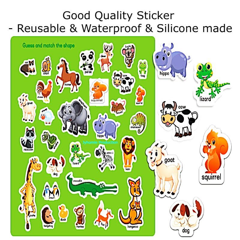 Sticker Book Reusable Busy Book Early Learning Kid Activity Kid Book ...