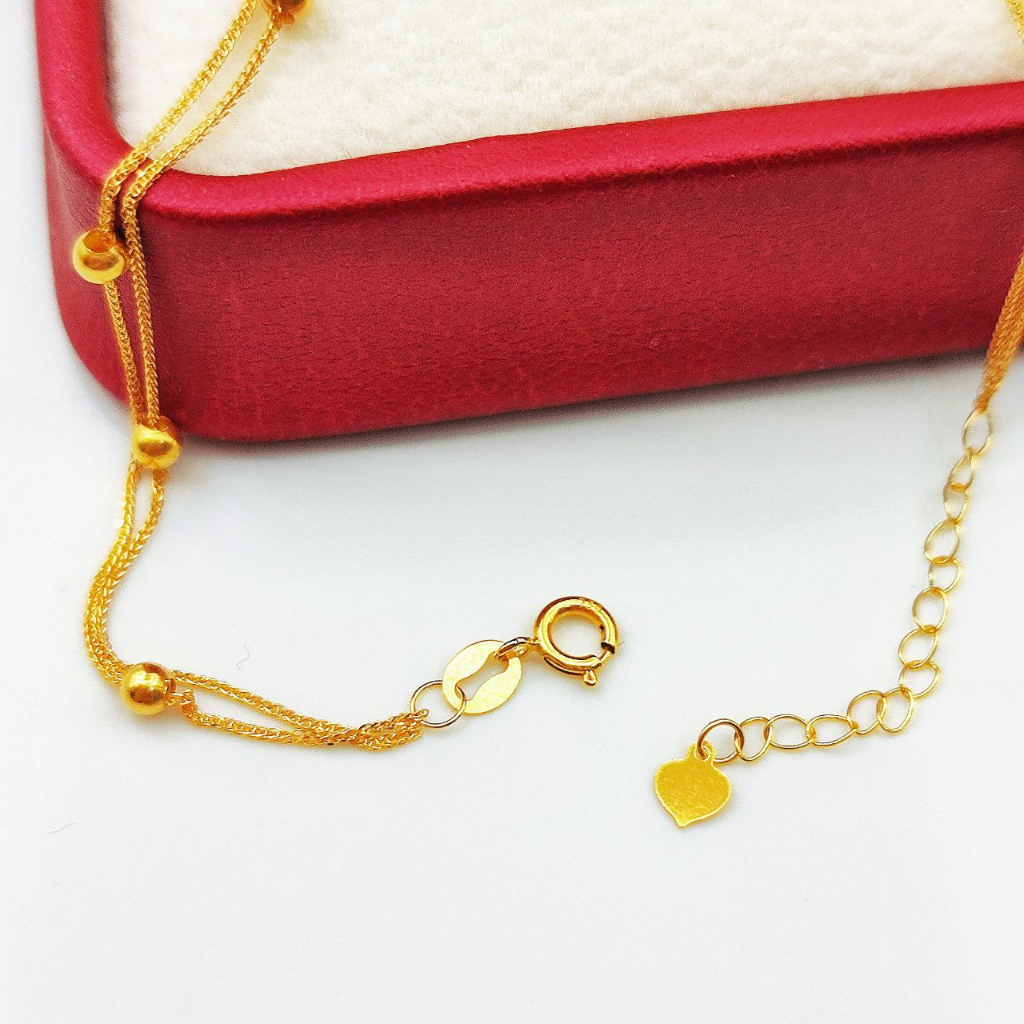 Rantai Tangan Boba Emas 750 Tulen Gelang Emas Tulen Emas 750 Bajet ...