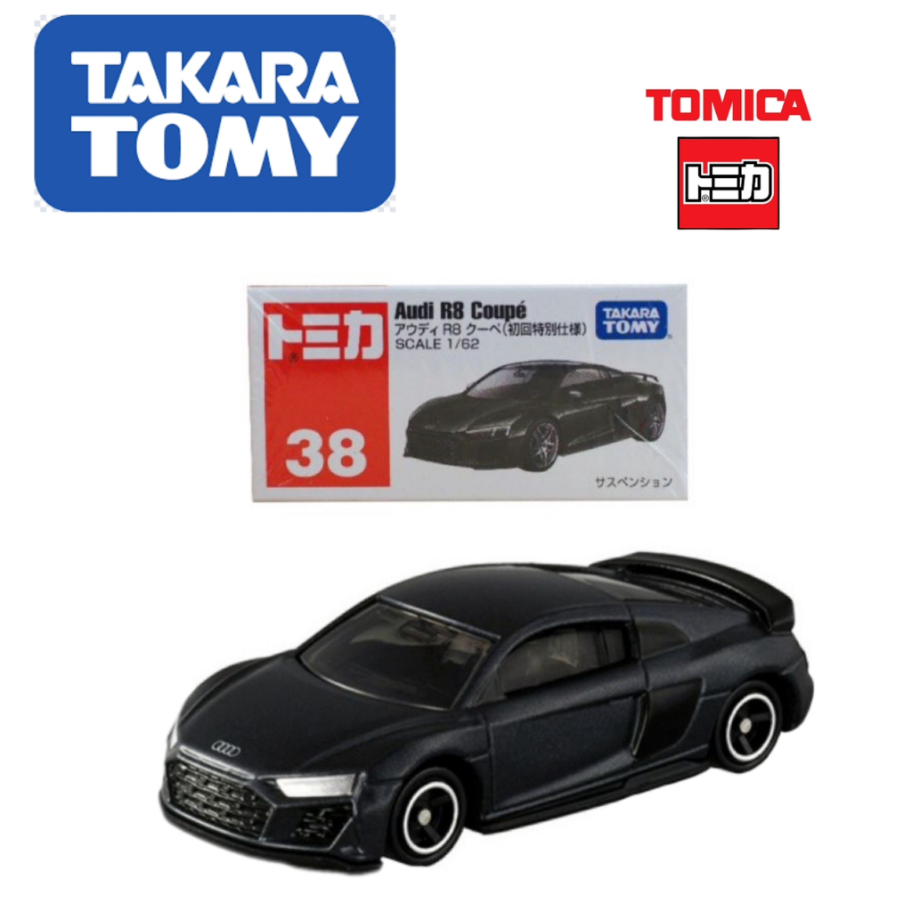 Original No.38 Audi R8 Coupe Scale:1/62 Tomica Takara Tomy Die-Cast ...