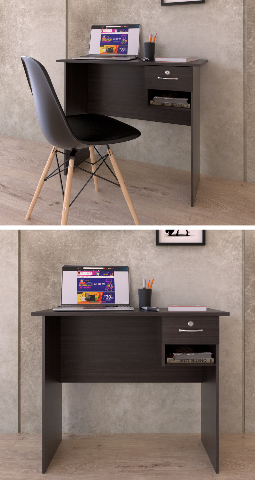 KitchenZ 3Ft Study Desk Writing Table Meja Belajar Office Table Study ...