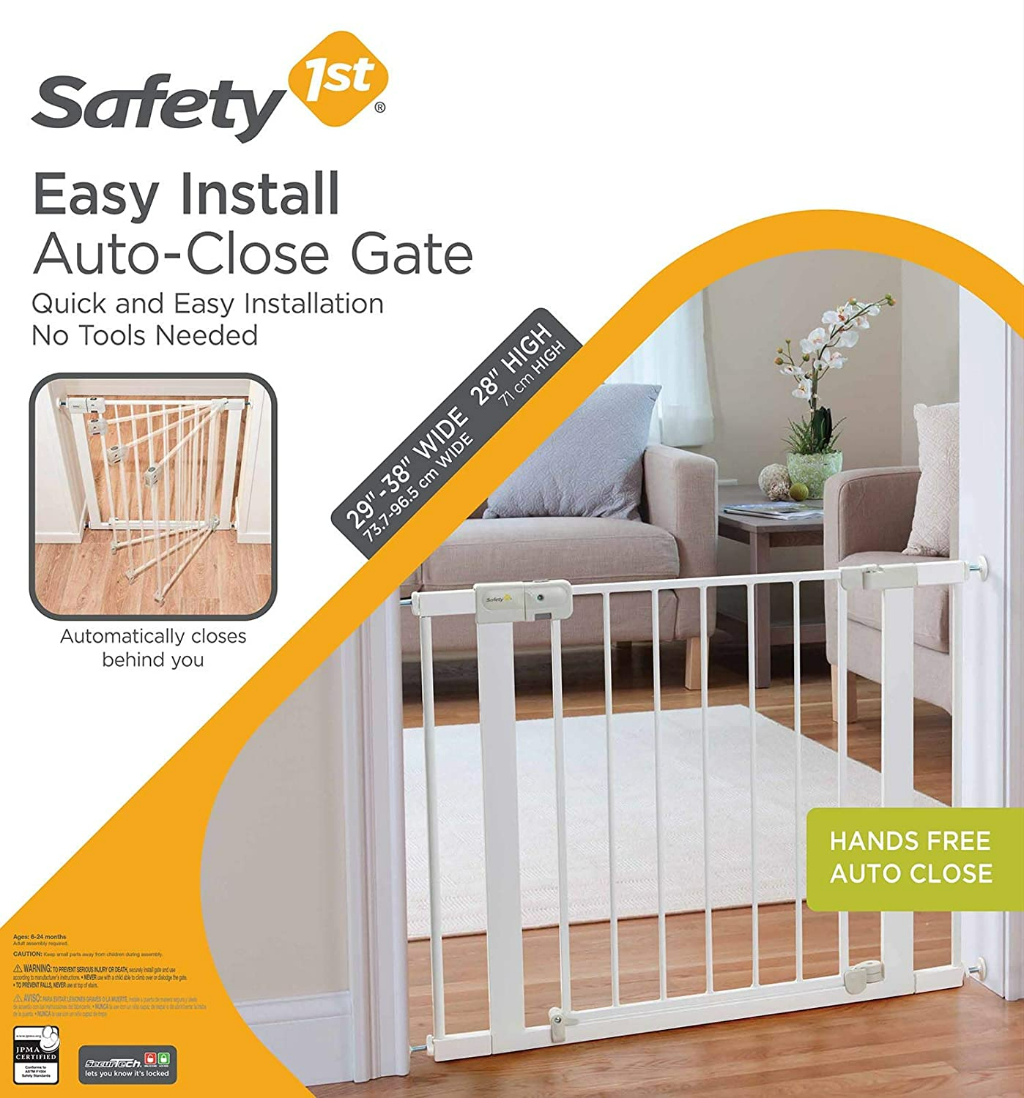 Safety 1st Easy Install Auto-Close Gate | Staircase | Fence | Pagar ...