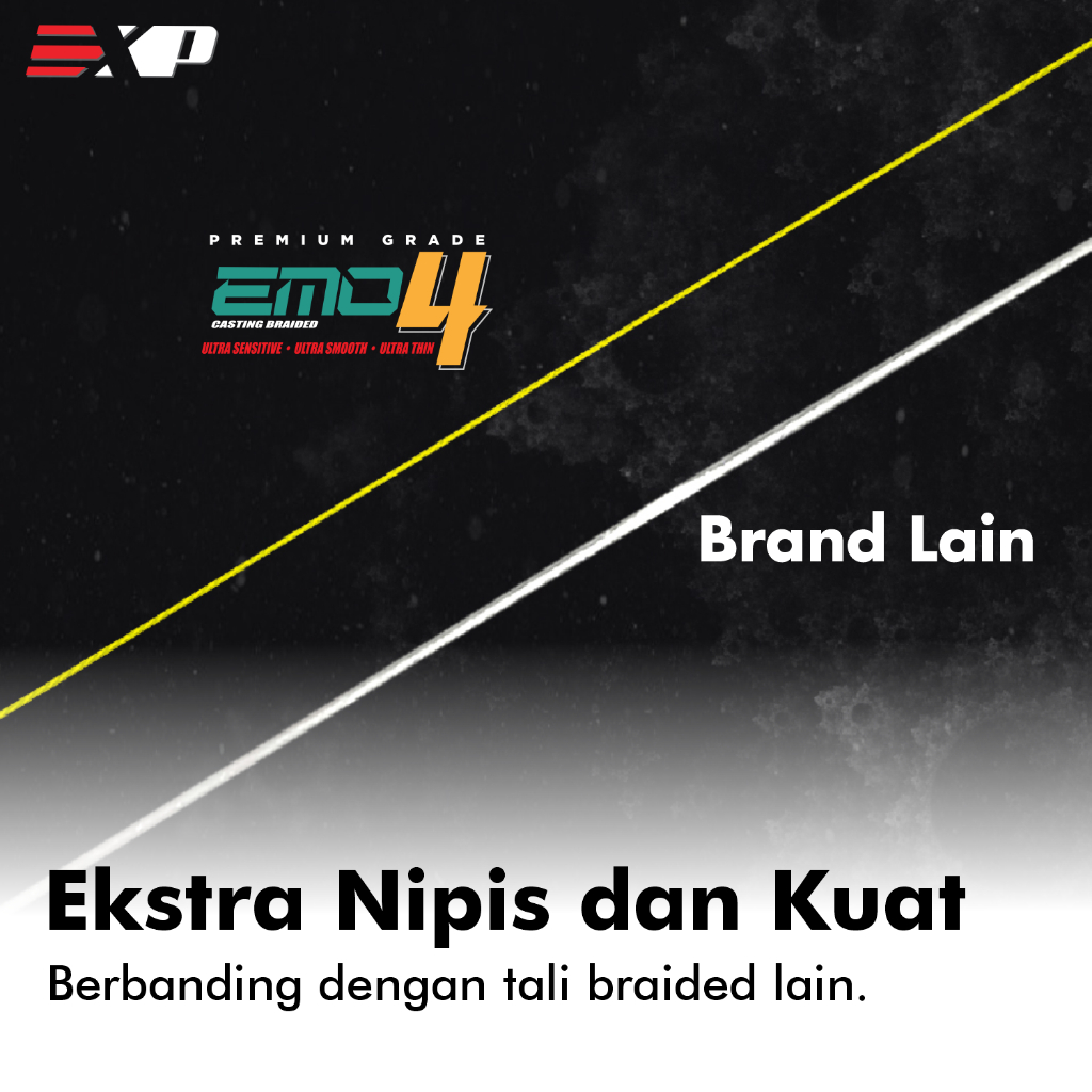 EXP EMO 4X 200m Casting Braided Fishing Line PE Multifilament Durable 4 ...