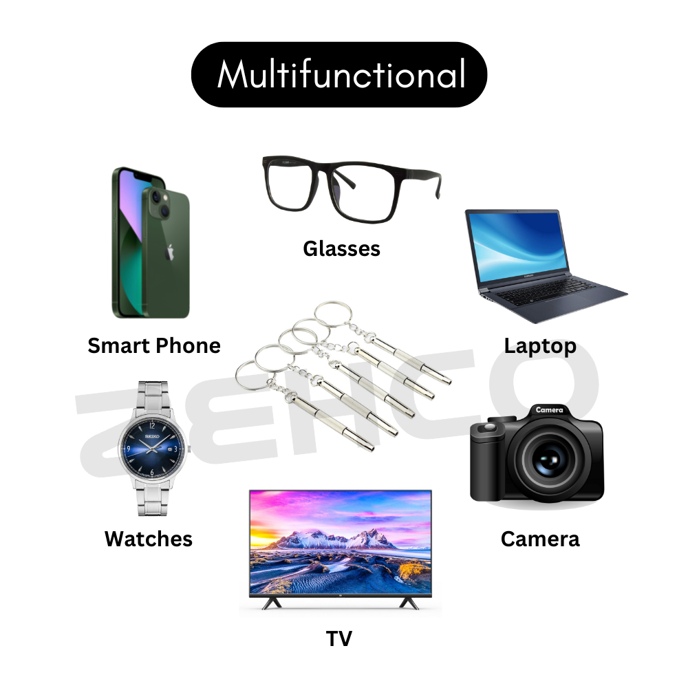 3 In 1 Mini Screwdriver【Flat Head/Philips/Star Nut】Watch Repair Tools ...