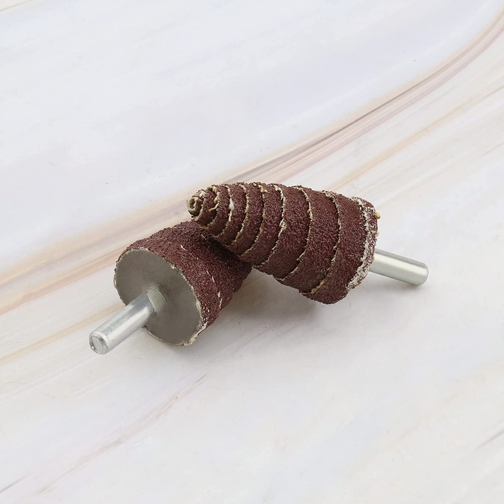 6mm Tapered Cone Grinding Head Sanding Sandpaper Burr Flap Wheel ...