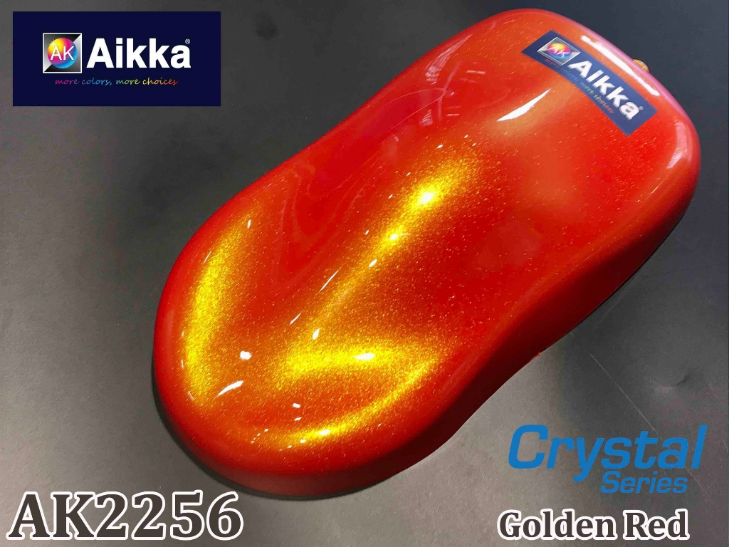 2K Paint 【 AIKKA AK2256 Golden Red 】 CRYSTAL SERIES Car Motor Paint DIY ...
