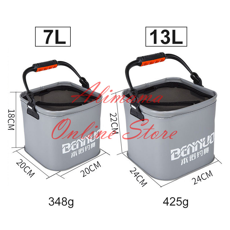 EVA Live Bait Storage Fishing Bag Bucket Box Tong Ikan Hidup Beg Baldi ...