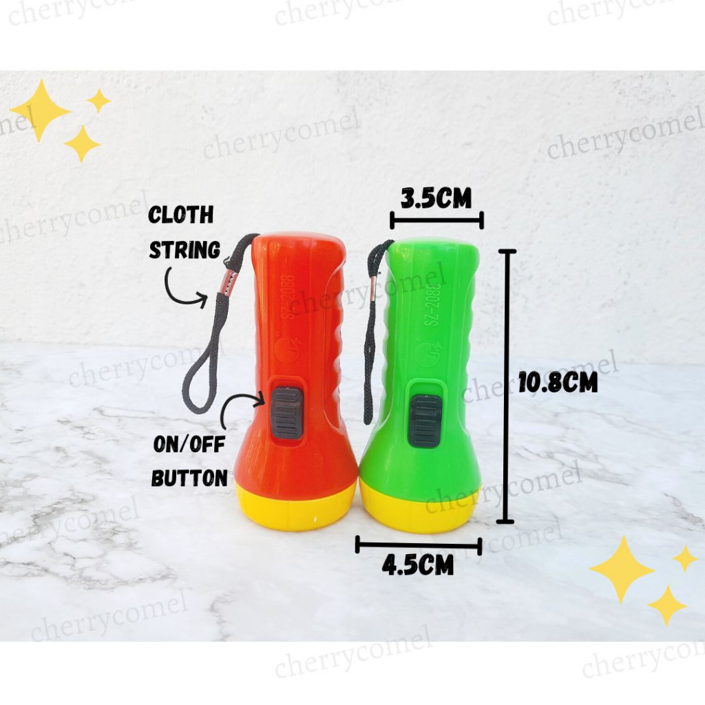 FREE BATTERIES! Small Torchlight Flashlight for Kids White Light Flash ...