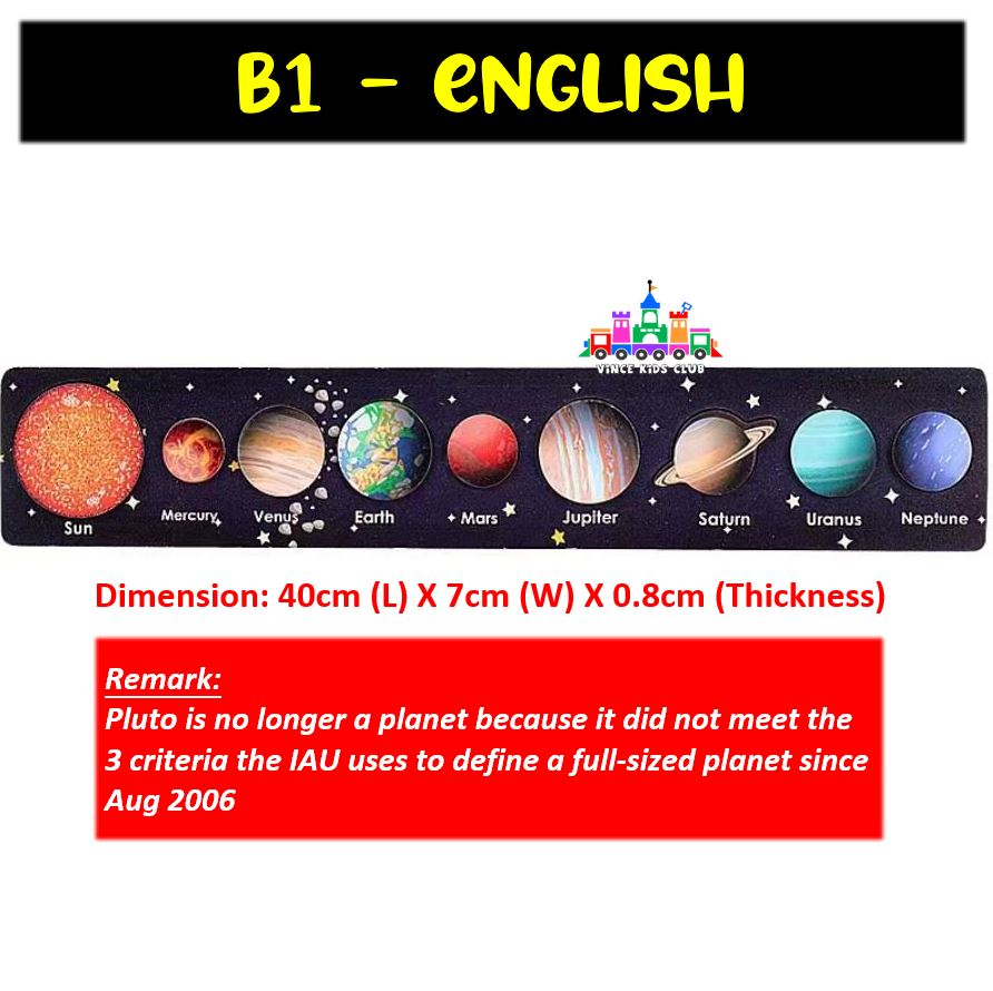 Solar System Wooden Puzzle Planet Puzzle Montessori Toys Wooden Toys 3D ...