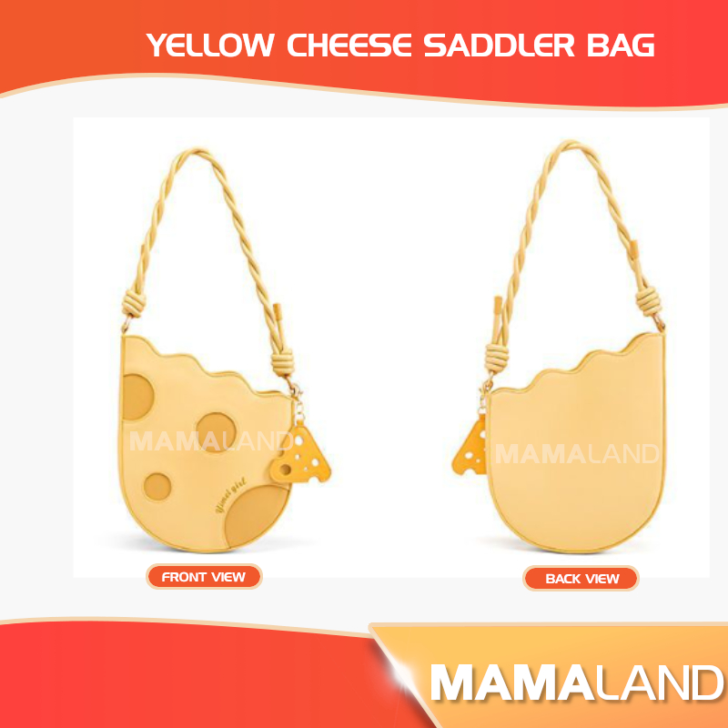 Mamaland Cute Cheese Waterproof Sling Saddle Bag Faux Leather ...