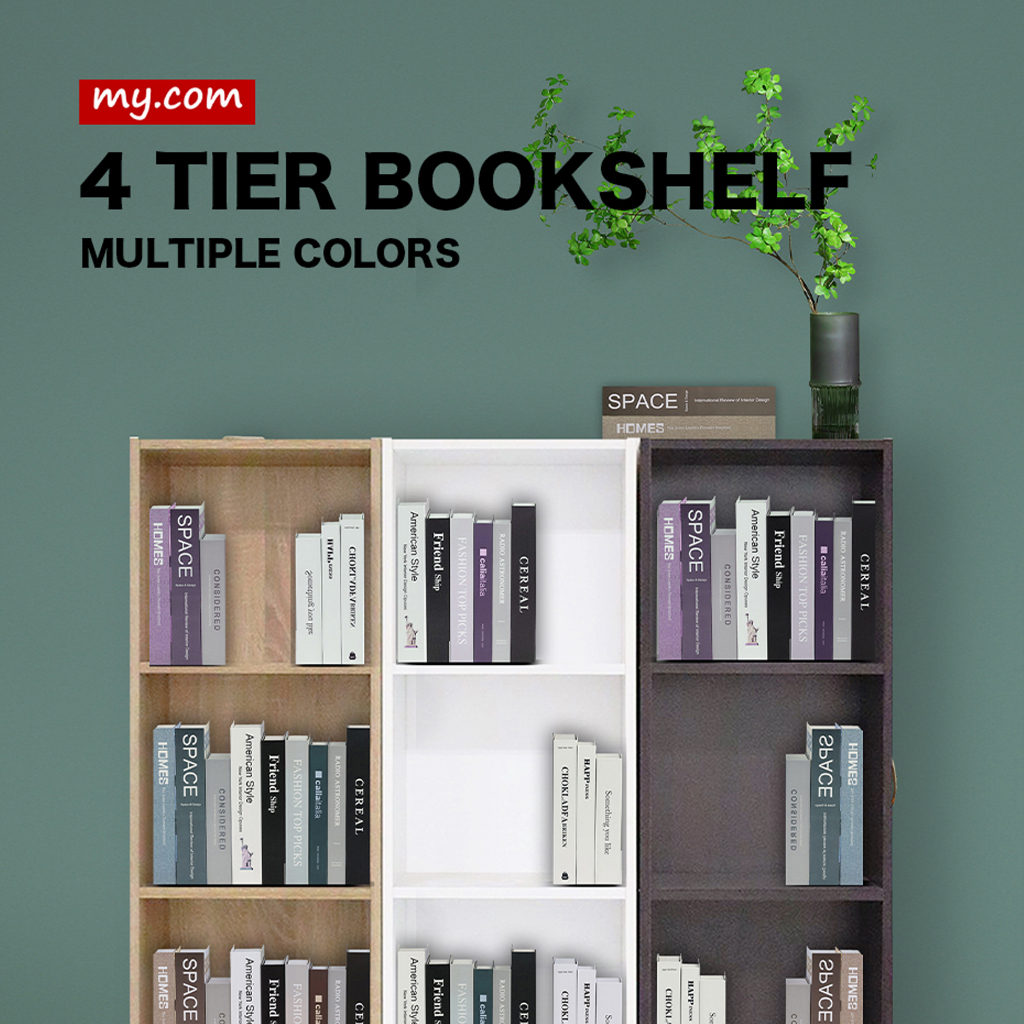 Rak Buku 4 Tingkat 4 Tier Bookshelf my-com/DIY Utility Shelf ...