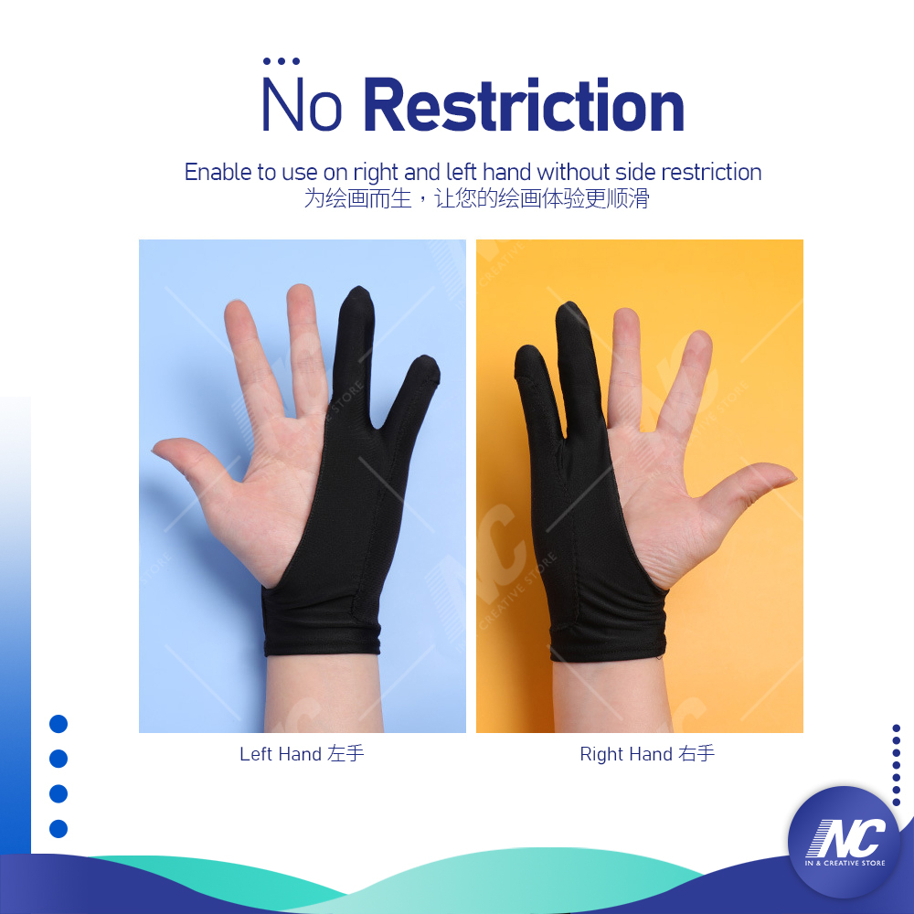 Palm Rejection Glove for Artists - Drawing Accessory for iPad, Wacom ...