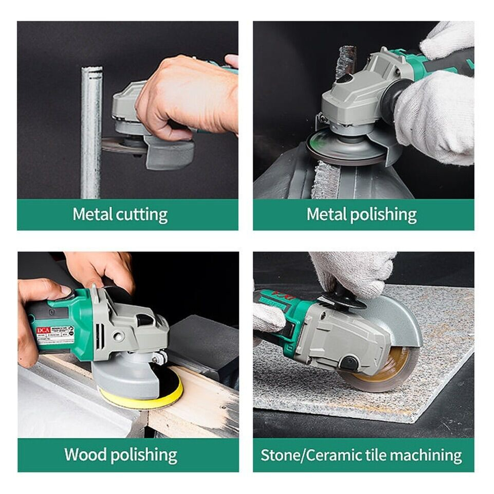 DCA 20V Cordless Brushless Angle Grinder ADSM03-100 Grender Cordless 磨机 ...