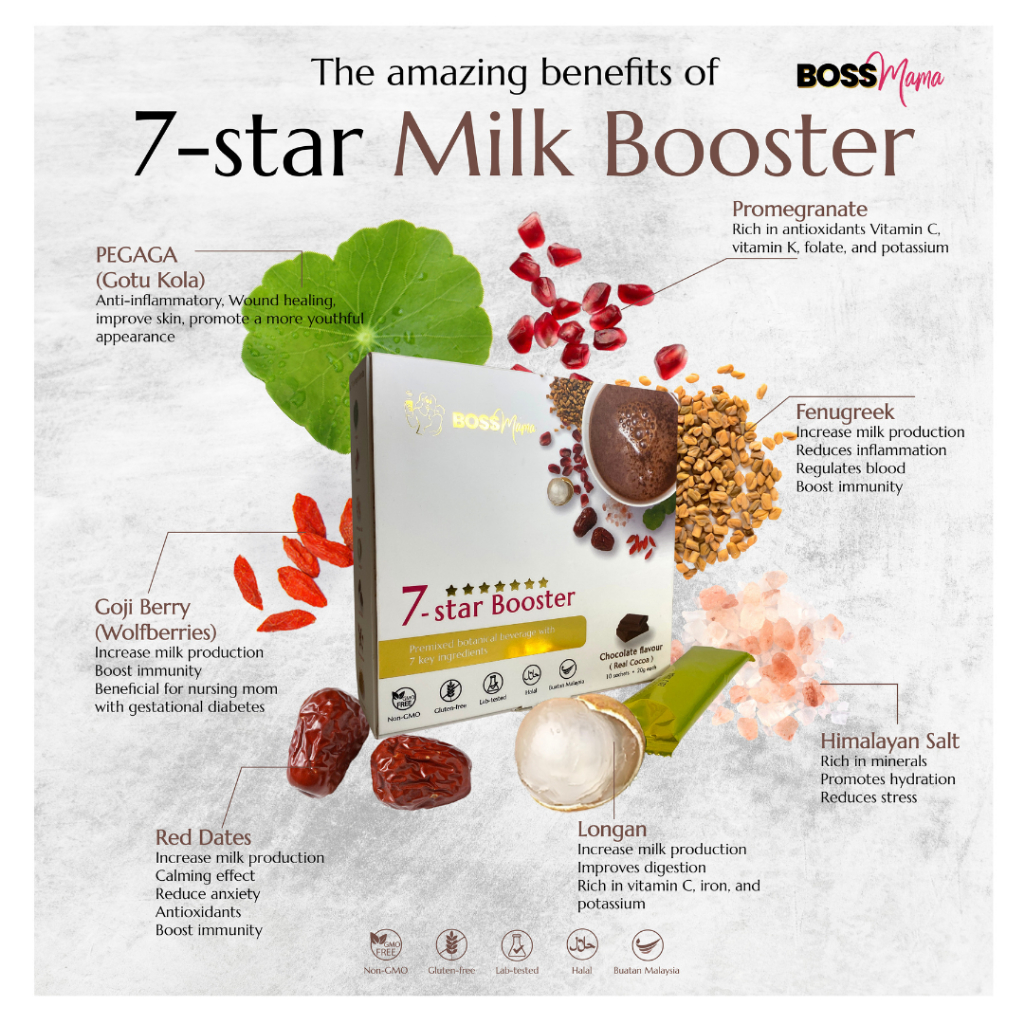 Boss Mama Milk Booster Halal Chocolate Drink Untuk Ibu Menyusu All ...