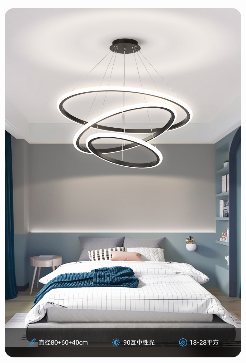 Ceiling light Lampu Ceiling Modern Pendant Lamp Led Rings Circle ...