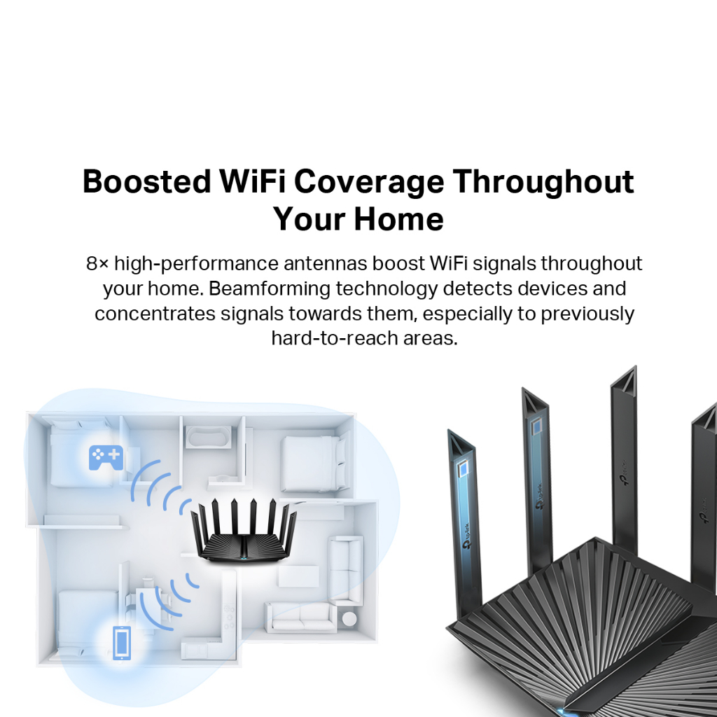 TP-Link Archer AX80 AX6000 8-Stream Gigabit Wireless Wi-Fi 6 Router ...
