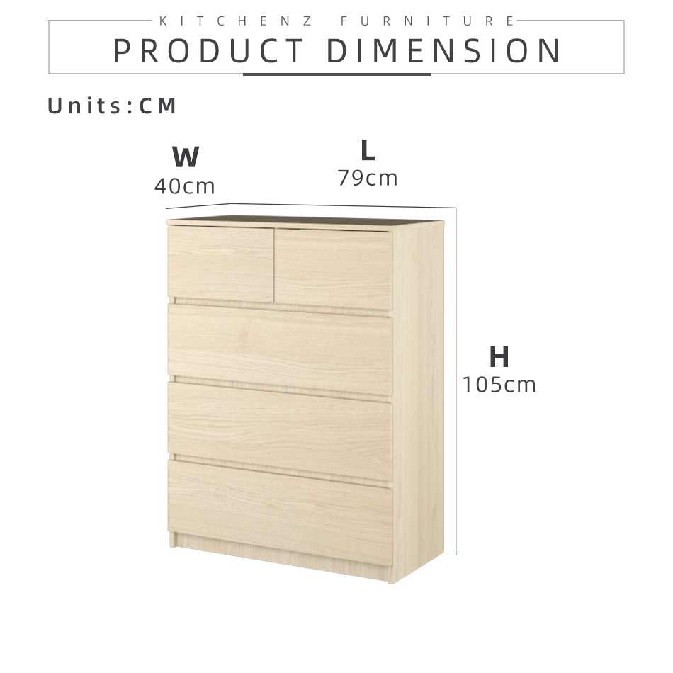 KitchenZ 4 Layer Chest Drawer 5 storage drawer Almari Laci Layer Drawer ...