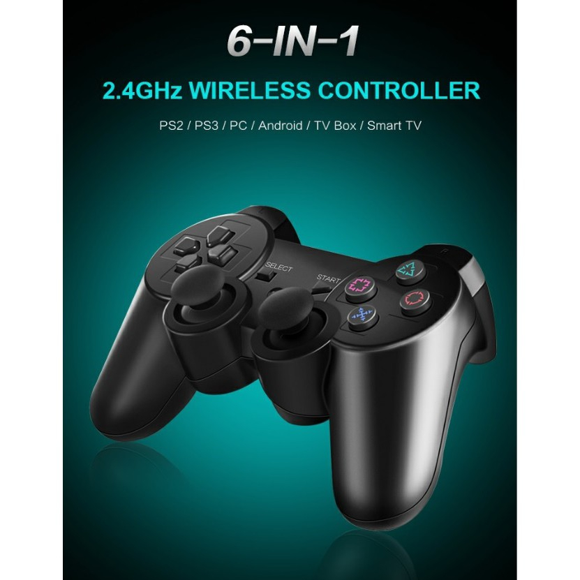 Controller Analog 6 in 1 USB 2.4G Wireless Gamepad Gaming Controller ...