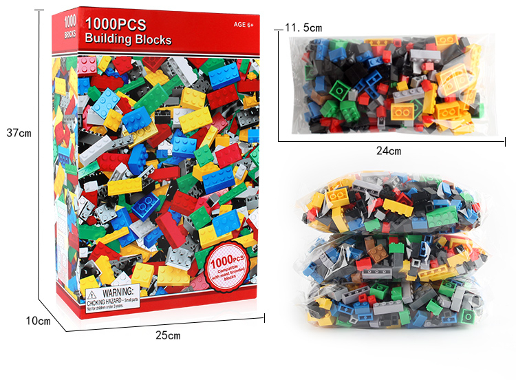 500PCS / 1000PCS Kid Children City Building Block Bricks Compatible ...