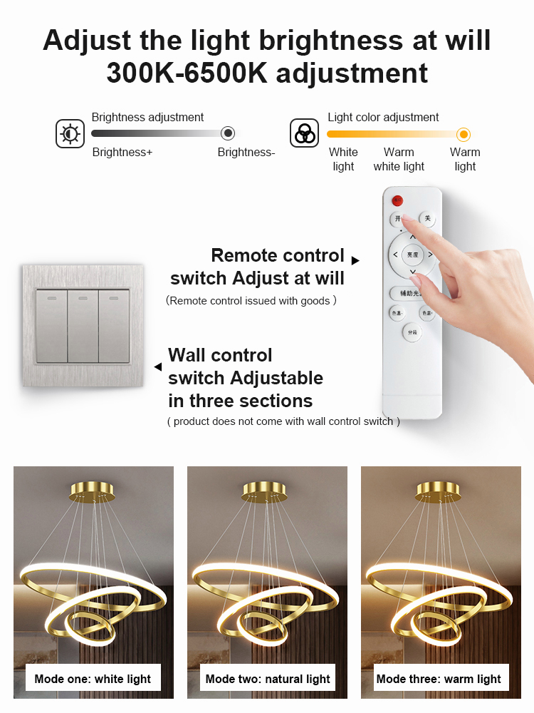 Ceiling light Lampu Ceiling Modern Pendant Lamp Led Rings Circle ...