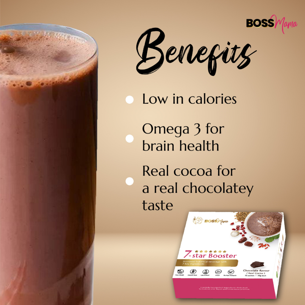 Boss Mama Milk Booster Chocolate Drink Creamy Texture Organic Drink ...