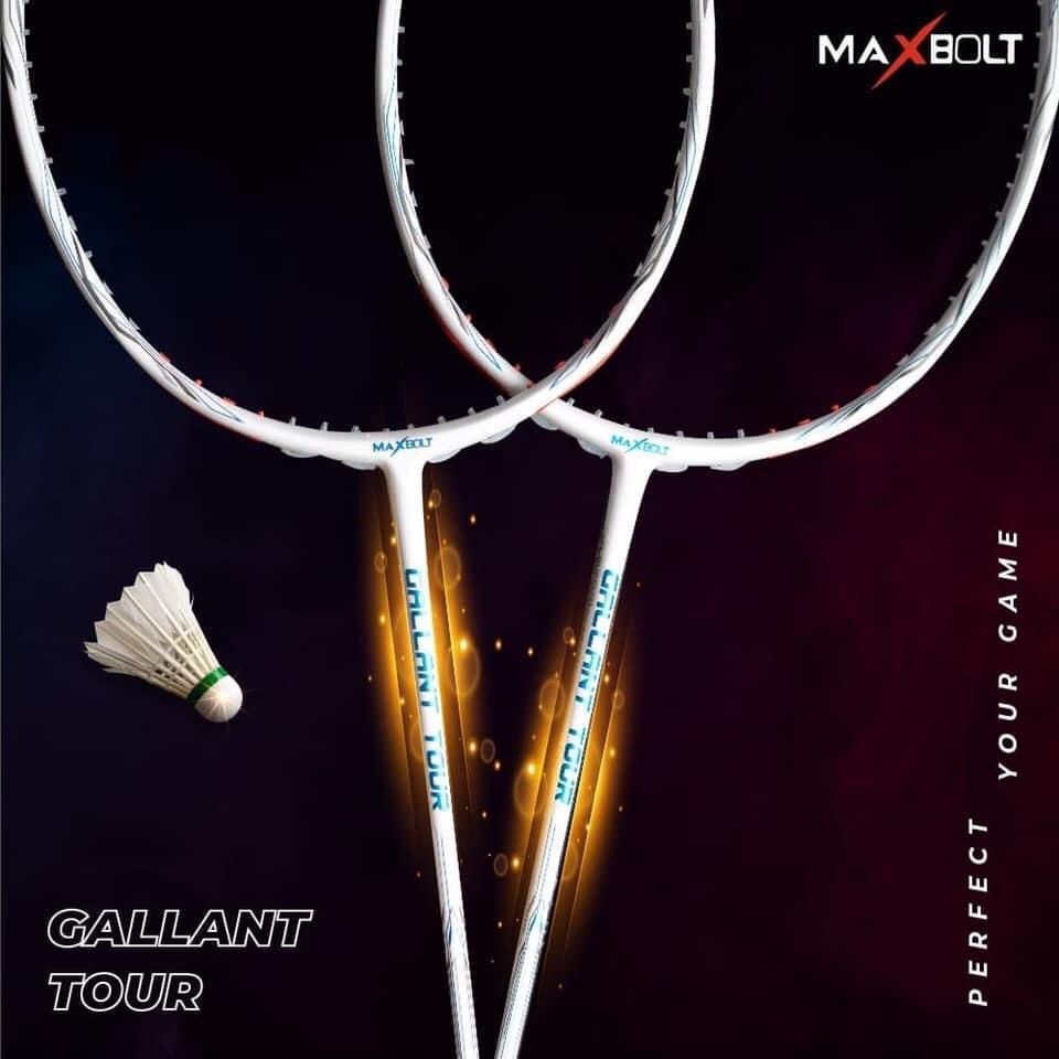 MAXBOLT BADMINTON RACKET GALLANT TOUR WHITE ( FREE STRING + STRINGING ...